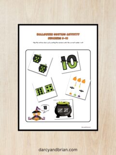 Halloween Sorting Activity For Preschoolers | Numbers 0-10