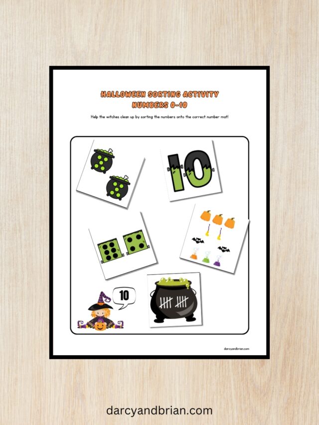 Halloween Sorting Activity For Preschoolers | Numbers 0-10