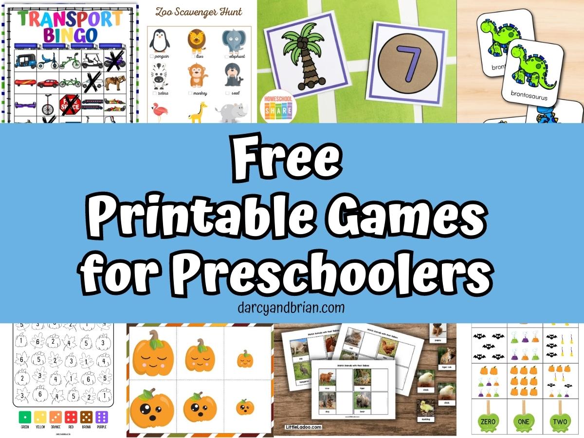 30 Free Printable Games For Preschoolers