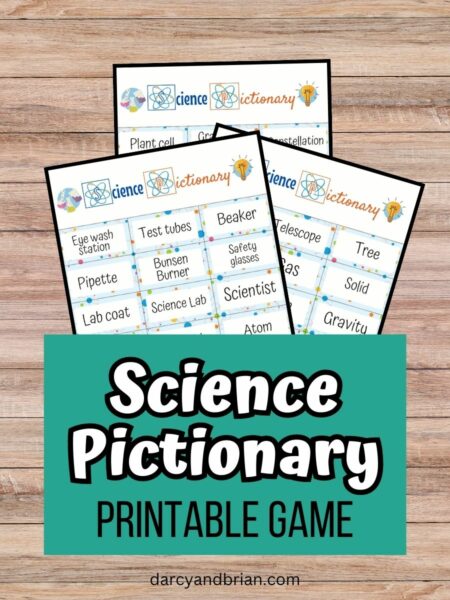 Science Pictionary Printable Game for Kids | Learn Vocabulary