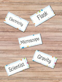 Science Pictionary Printable Game for Kids | Learn Vocabulary