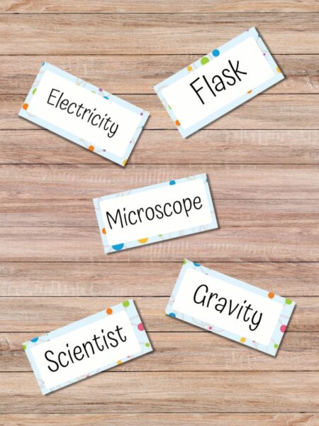 Science Pictionary Printable Game for Kids | Learn Vocabulary