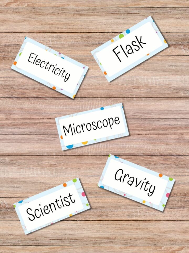 Science Pictionary Printable Game for Kids | Learn Vocabulary