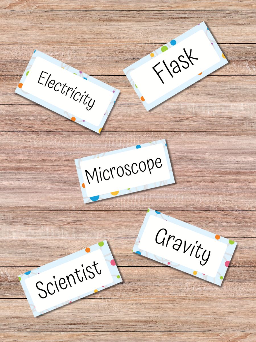 Science Pictionary Printable Game for Kids | Learn Vocabulary