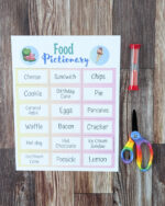 Printable Food Pictionary Game for Kids