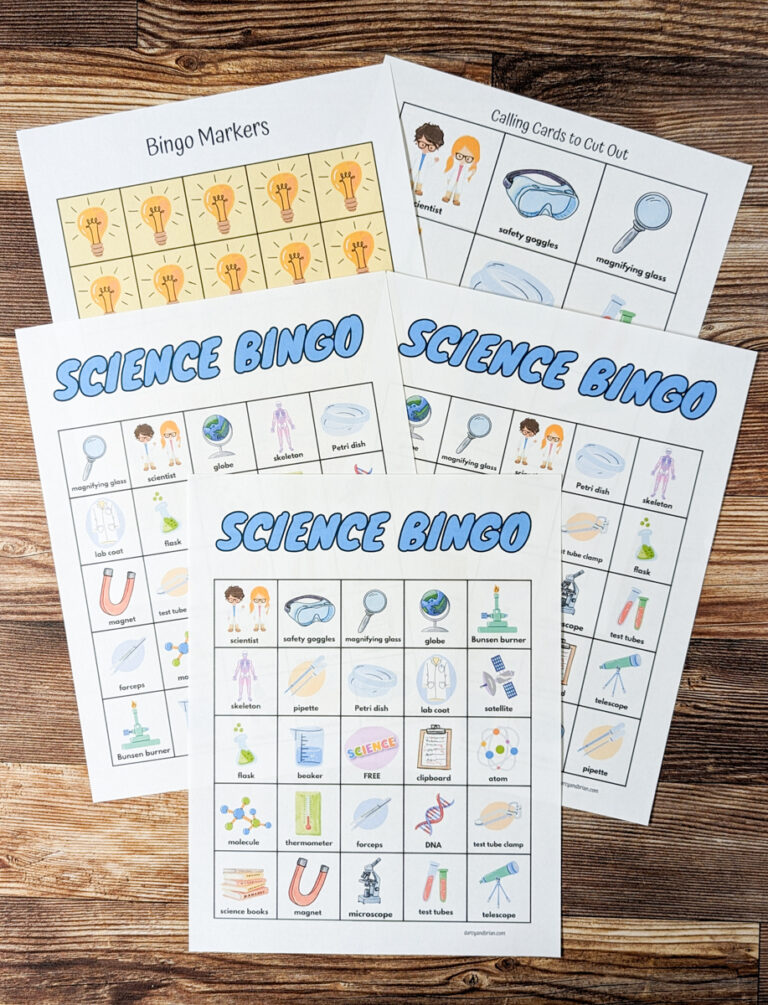 Printable Science Bingo for Kids | Keep Little Scientists Entertained
