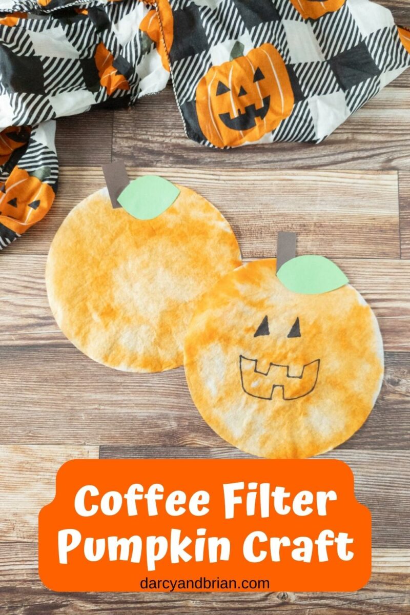 Coffee Filter Pumpkin Craft for Kids | Easy and Fun Fall Art Project