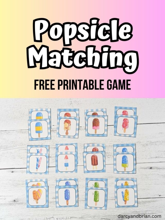 Fun Popsicle Matching Game for Preschoolers | Free Printable