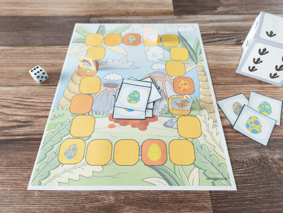 Printable Dinosaur Counting Game | Preschool Learning Activity
