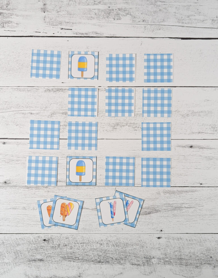 Fun Popsicle Matching Game for Preschoolers | Free Printable