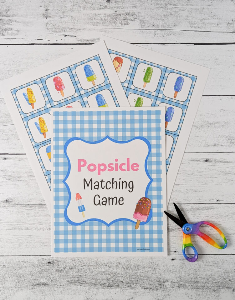 Fun Popsicle Matching Game for Preschoolers | Free Printable