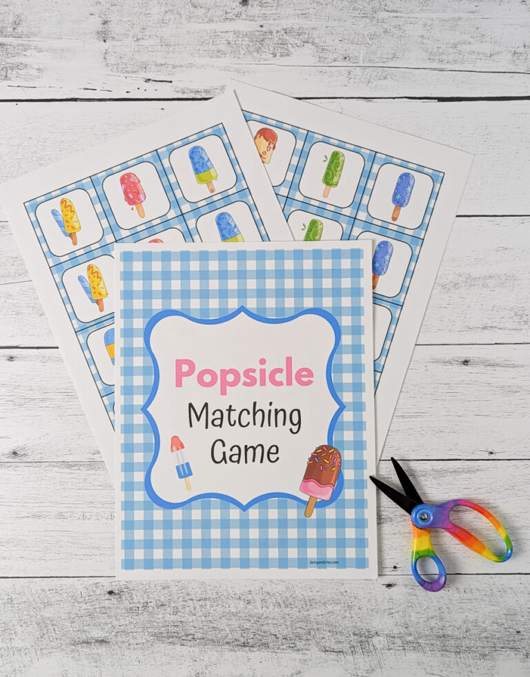 Fun Popsicle Matching Game for Preschoolers | Free Printable