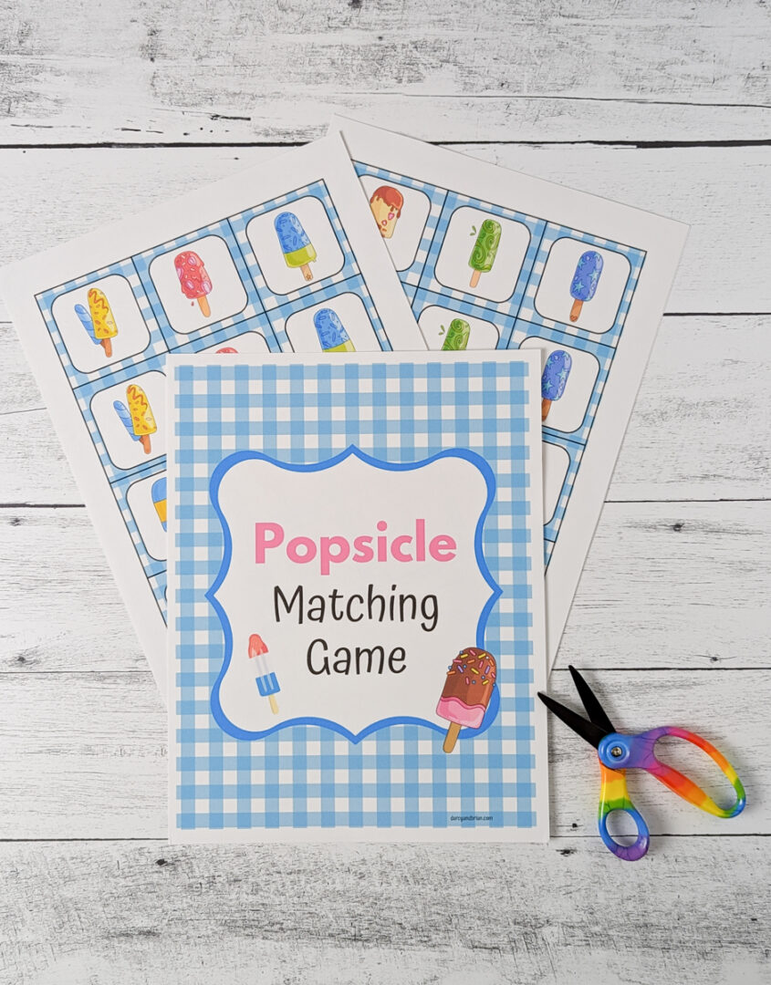 Fun Popsicle Matching Game for Preschoolers | Free Printable