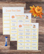 Printable Thanksgiving Charades Game for Kids