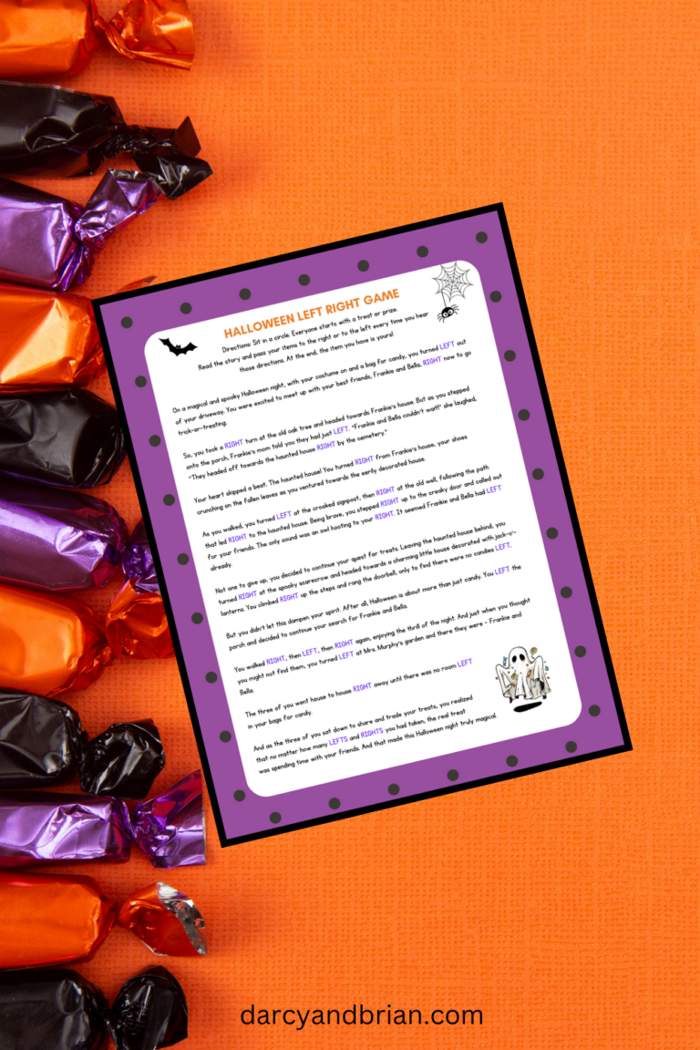 Spooky Halloween Left Right Game - Free Printable Adventure!