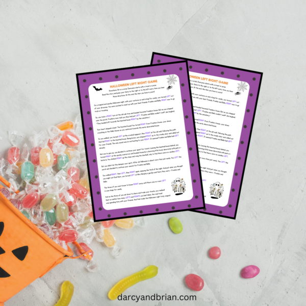 Spooky Halloween Left Right Game - Free Printable Adventure!