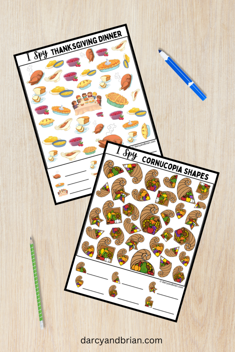 I Spy Thanksgiving Printables | Engaging, Fun Activity for Kids