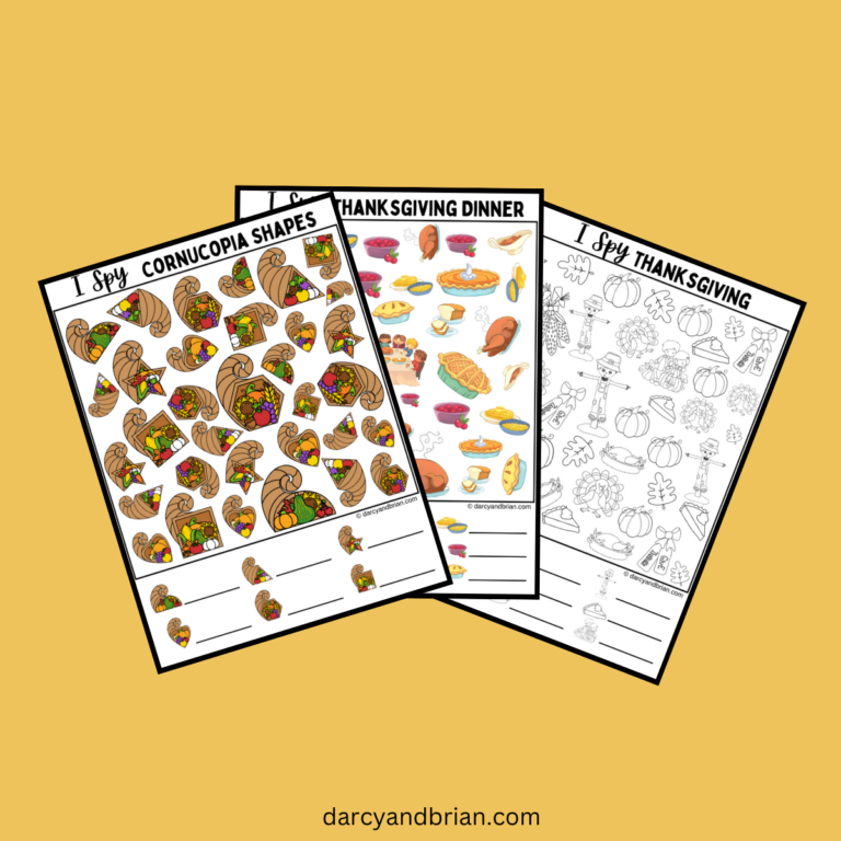 I Spy Thanksgiving Printables | Engaging, Fun Activity for Kids