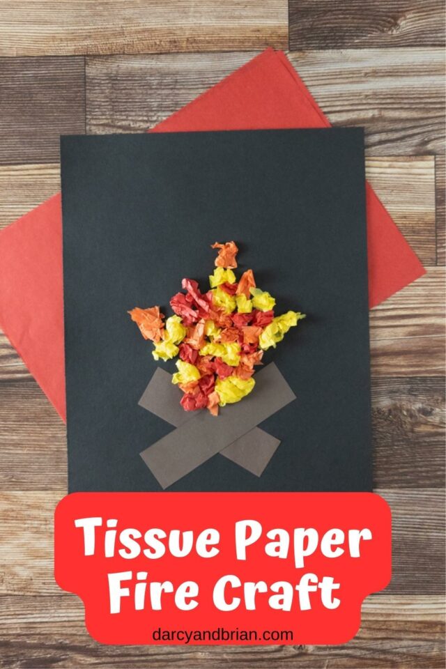 Easy Tissue Paper Fire Craft for Preschoolers