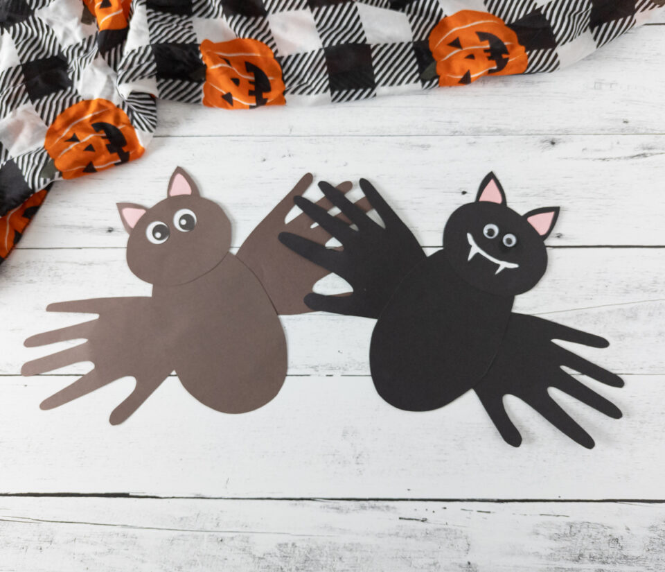 Easy Handprint Bats | Halloween Craft For Kids