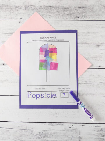 Popsicle Tissue Paper Craft | Preschool Activity for Kids