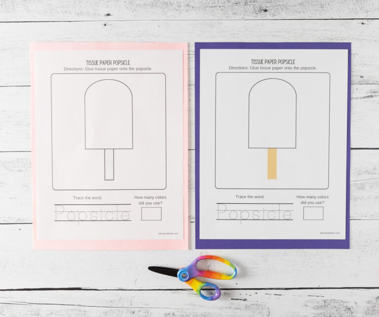 Popsicle Tissue Paper Craft | Preschool Activity for Kids