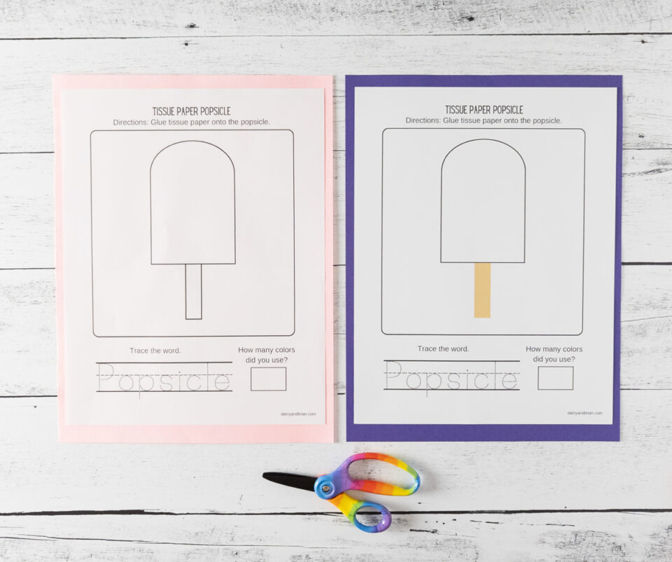 Popsicle Tissue Paper Craft | Preschool Activity for Kids