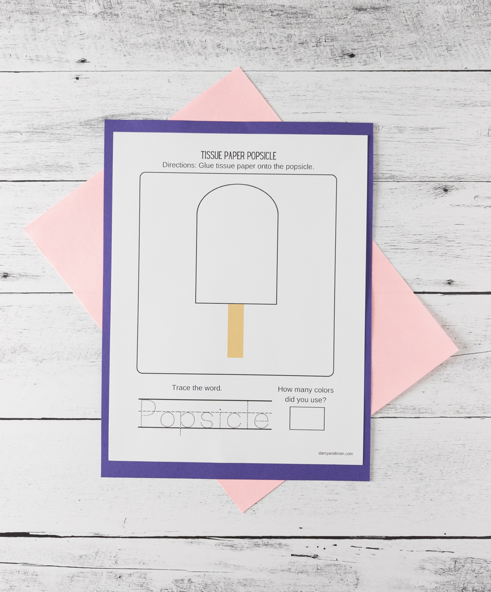 Popsicle Tissue Paper Craft | Preschool Activity for Kids