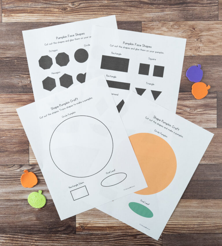 Easy Shape Pumpkin Craft | Free Printable Template