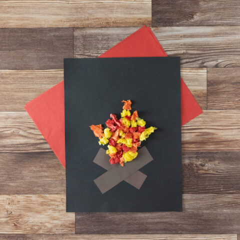 Easy Tissue Paper Fire Craft for Preschoolers
