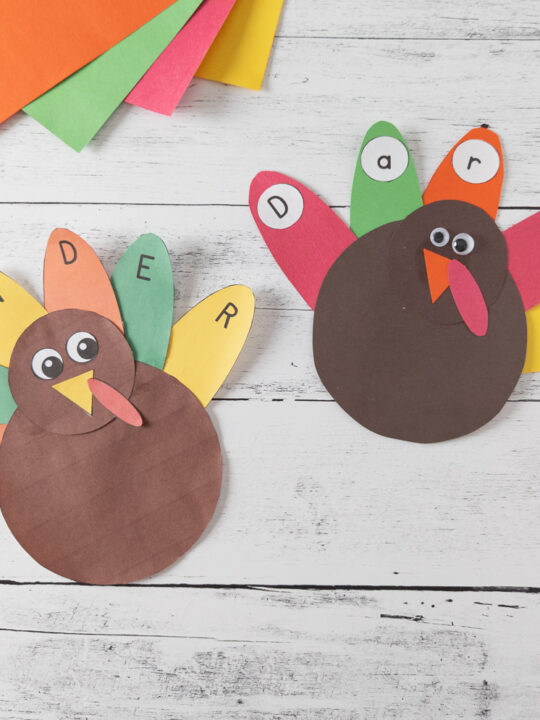 Mobile Turkey Craft For Kindergarten Name Activities: Feather Letter