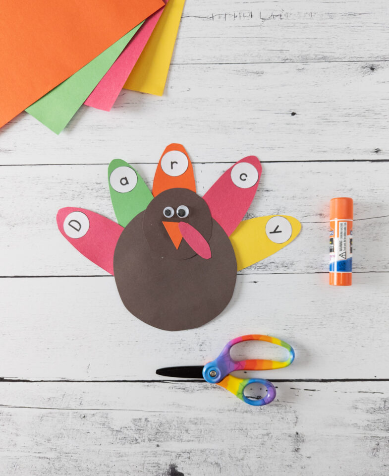 Turkey Name Craft | Thanksgiving Activity for Preschoolers