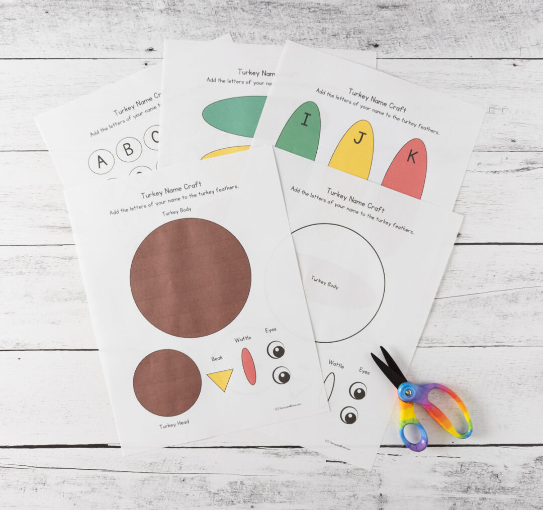 Turkey Name Craft | Thanksgiving Activity for Preschoolers