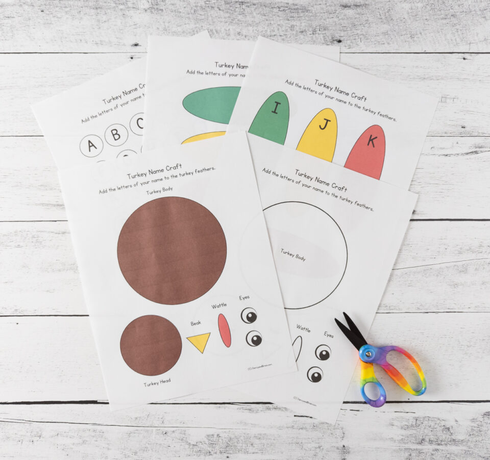 Turkey Name Craft | Thanksgiving Activity for Preschoolers