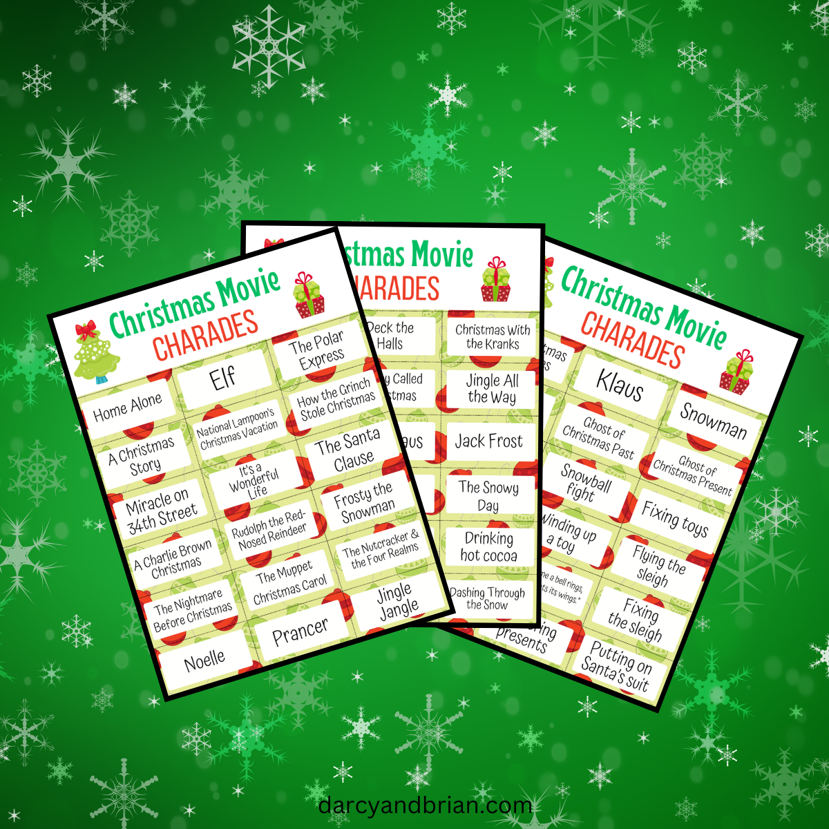 Christmas Movie Charades: Fun Printable Game for Kids!