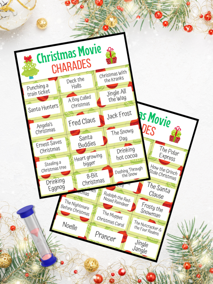 Christmas Movie Charades: Fun Printable Game for Kids!