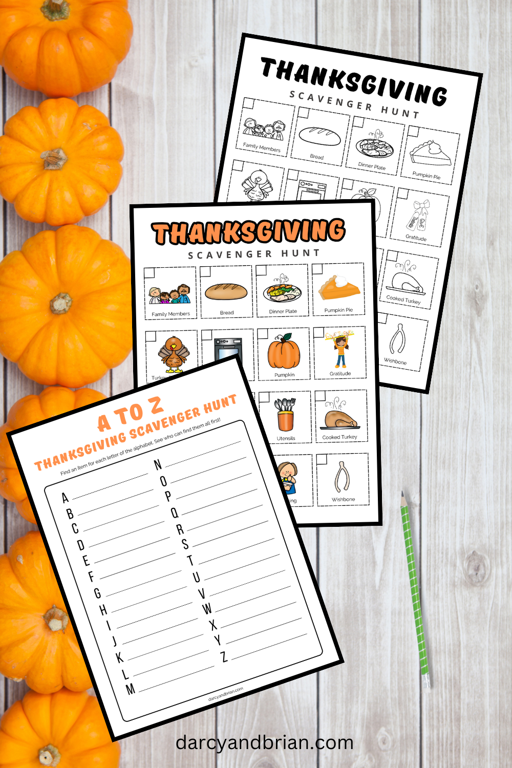 Printable Thanksgiving Scavenger Hunt for Kids