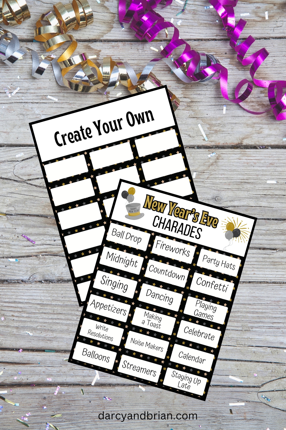 New Year's Eve Charades | A Fun, Family-Friendly Printable Game