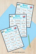 Printable Winter Pictionary Word List | Fun Draw & Guess Game