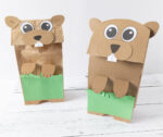 Groundhog Paper Bag Puppet Craft | Free Printable Template