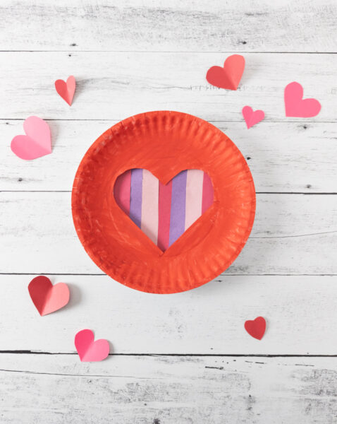 Easy Paper Plate Valentine Craft for Kids | Free Printable Template