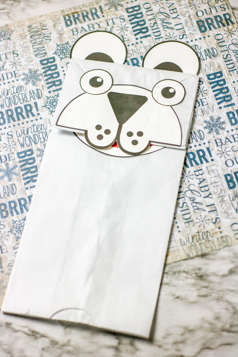 Easy Paper Bag Polar Bear Craft for Kids