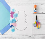 Snowman Suncatcher Craft for Kids | Winter Tissue Paper Crafts