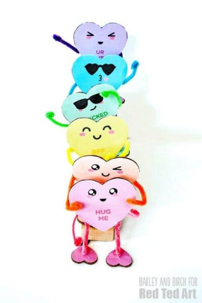 Fun Conversation Heart Crafts for Kids | Valentine's Craft Ideas