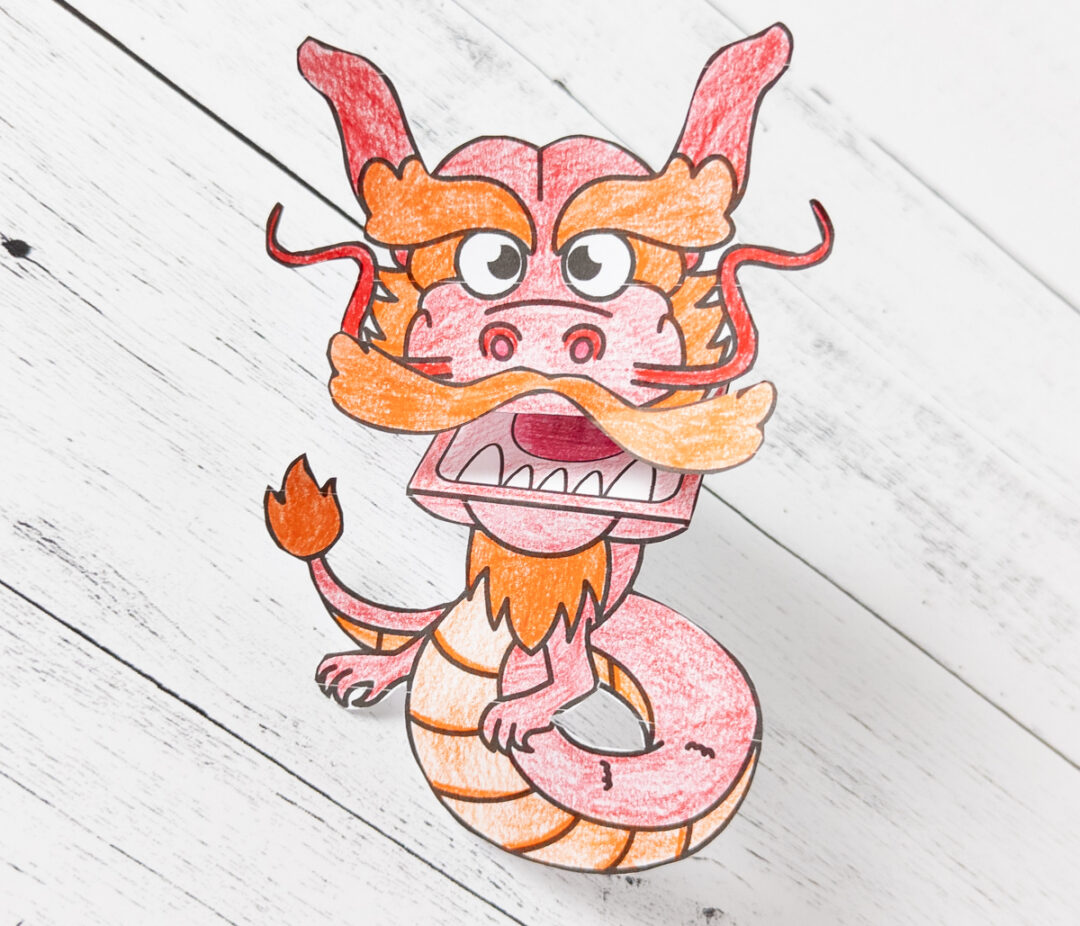 Printable Dragon Craft: Easy Finger Puppet for Kids