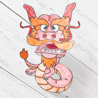 Printable Dragon Craft: Easy Finger Puppet for Kids