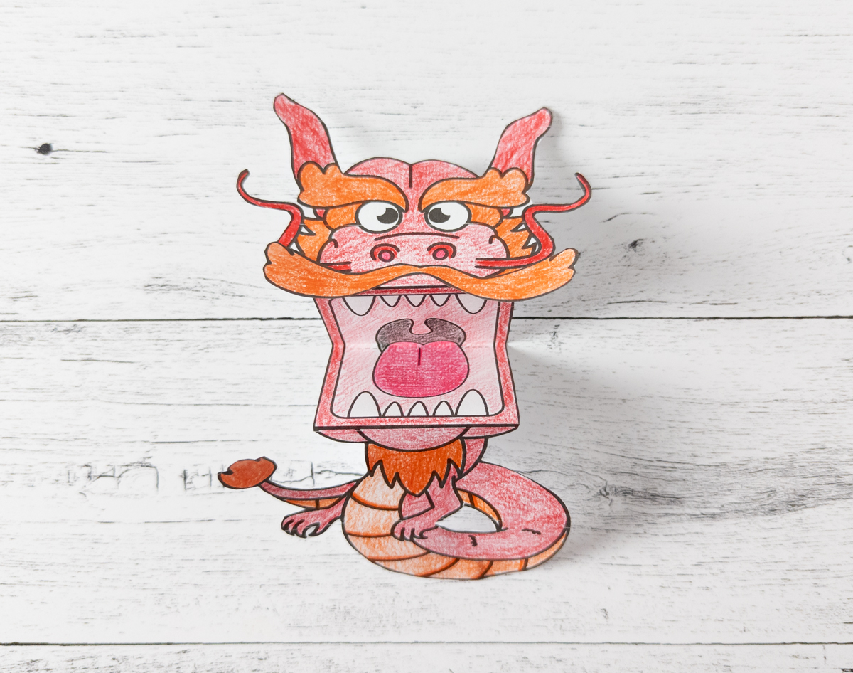 Printable Dragon Craft: Easy Finger Puppet for Kids