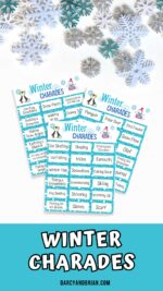 Winter Charades Printable Game Cards for Kids