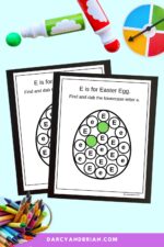 Easter Egg Dot Marker Printables for Creative Preschool Fun