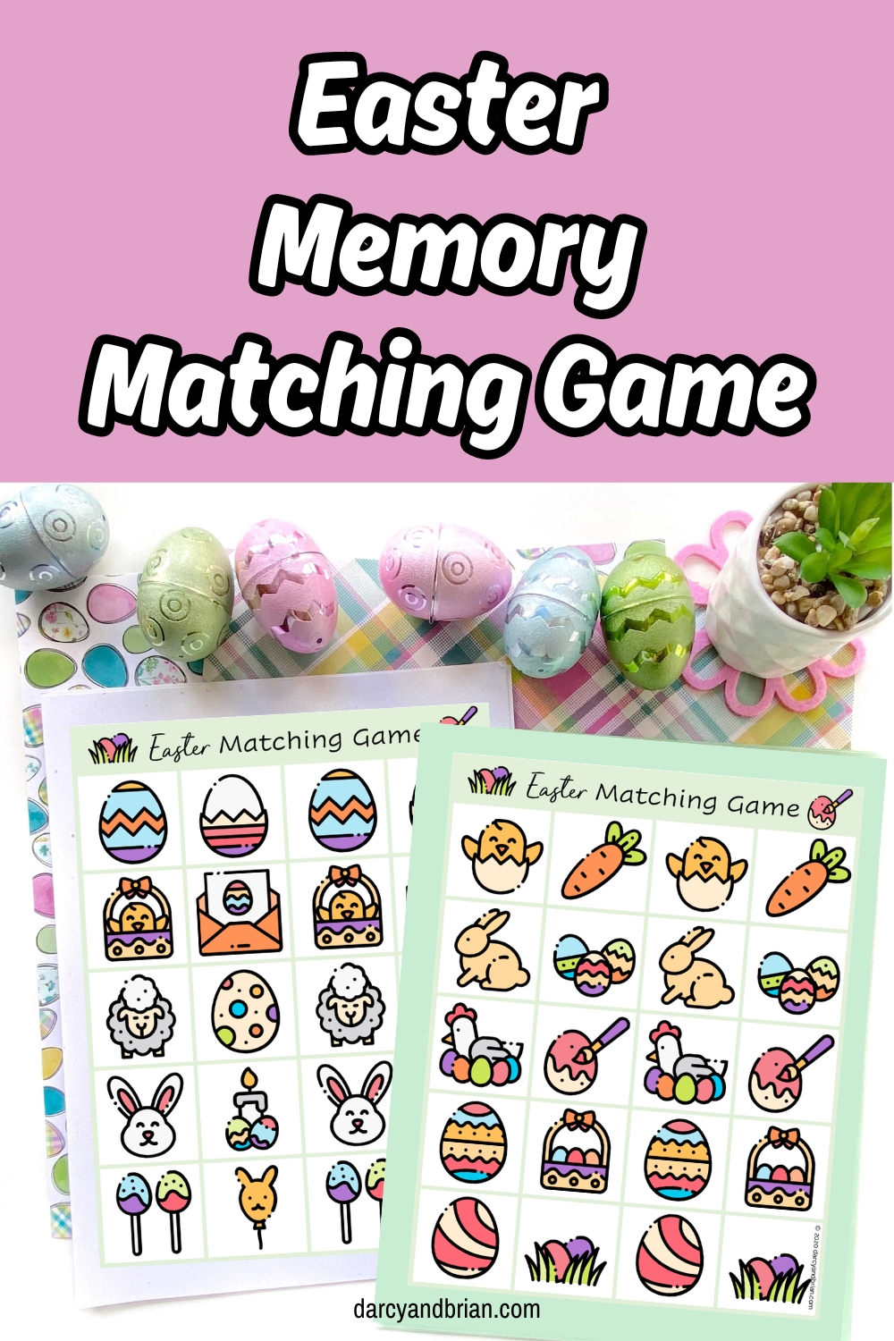 Free Easter Memory Game Printable for Kids